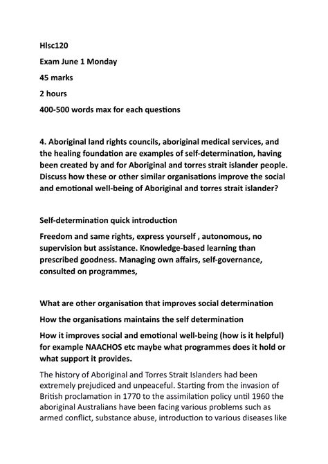 Hlsc120 Final Exam Final Eexam Of 2020 Hlsc Exam June 1 Monday 45 Marks 2 Hours 400 500 Words