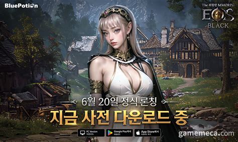 Pvp 중심 Mmo 에오스 블랙 사전 다운로드 시작