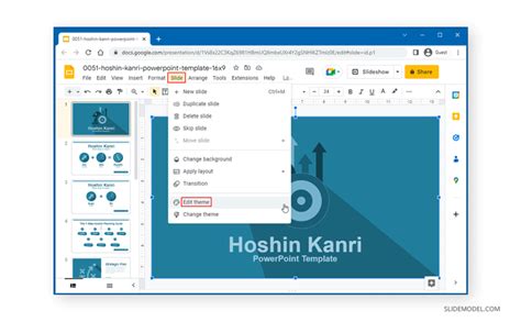 Edit Theme Color Option Menu In Google Slides SlideModel