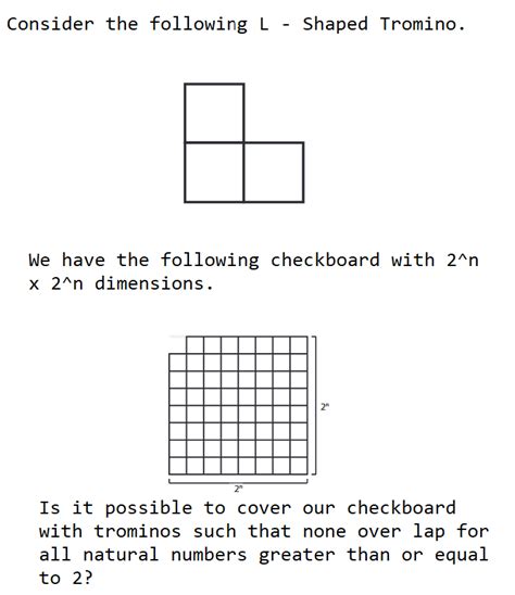 Solved Consider The Following L Shaped Tromino We Have