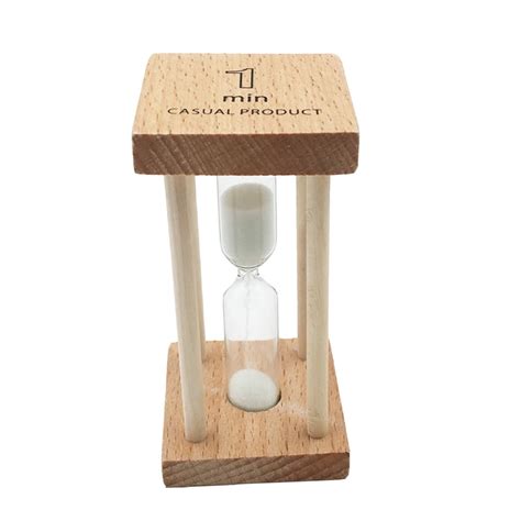 Clispeed 1 Sand Timer With Solid Wood Frame And Glass For Cooking