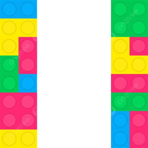 Colorful Block Border On Right And Left Side Block Colorful Puzzle PNG And Vector With