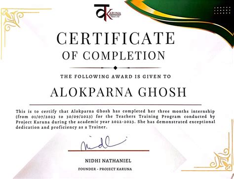 Alokparna Ghosh On Linkedin Completed A Three Month Internship With