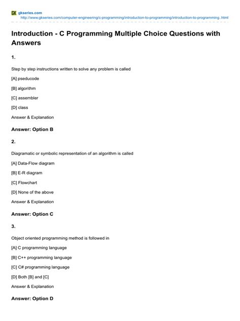 1 Introduction To C Programming Pdf Algorithms C Programming