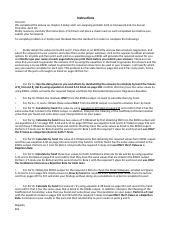 Homework Instructions For Problem Excel Analysis Course Hero