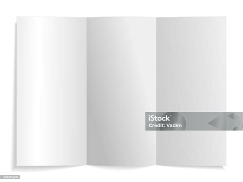 3페이지 흰색 책자 또는 디자인을 위한 백색 배경에 엽서의 실물를 크기 모형 0명에 대한 스톡 벡터 아트 및 기타 이미지 0명 3단 브로슈어 3차원 형태 Istock