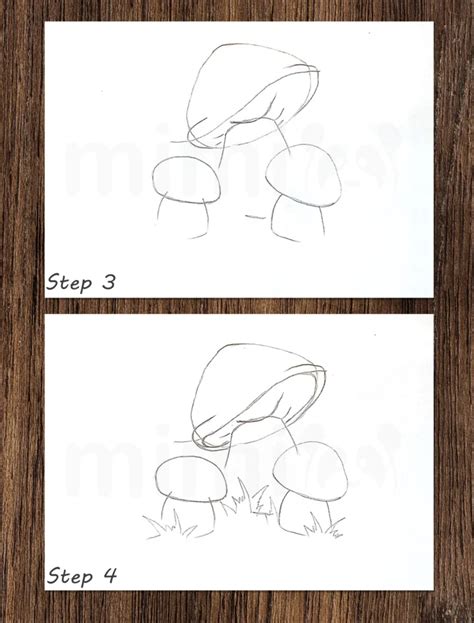 Mushroom Drawing Step By Step Tutorial Mimi Panda