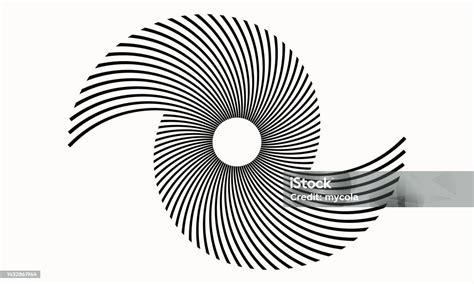 추상적 인 예술 배경으로 선을 회전시킵니다 음과 양의 상징 3차원 형태에 대한 스톡 벡터 아트 및 기타 이미지 3차원 형태 개념 기호 검은색 Istock