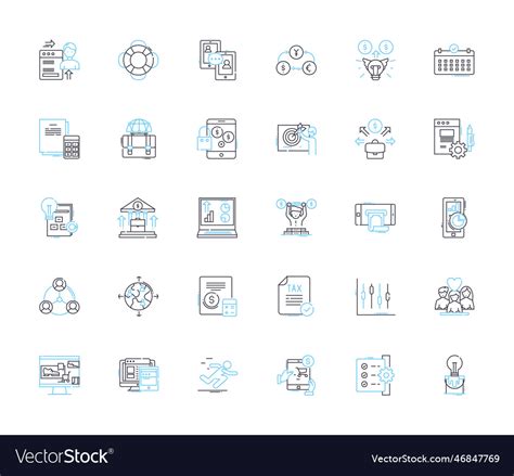 Commerce Linear Icons Set E Commerce Retail Vector Image