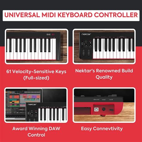 Nektar Usb Midi Controller Keyboard Daw Integration Black