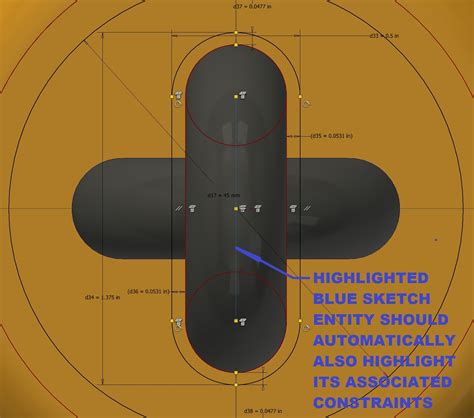 Highlight All Associated Sketch Constraints Whenever Selecting A Sketch Entity Autodesk Community