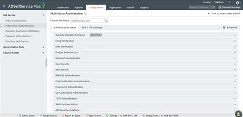 how to setup multi factor authentication for macos adselfservice plus