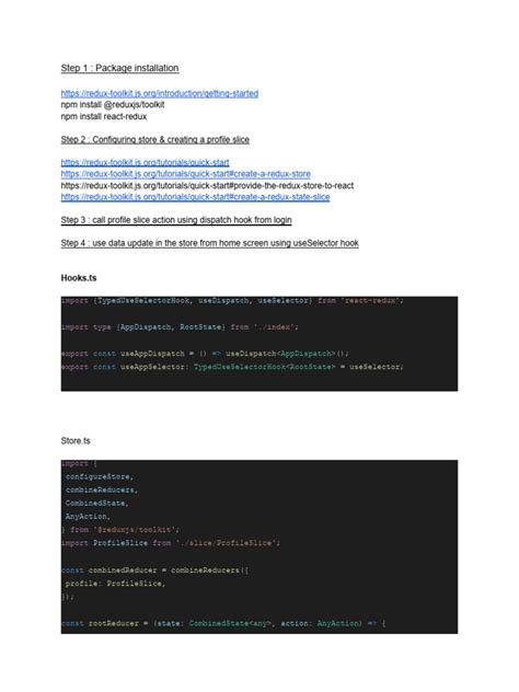 Redux Toolkit Implementation Pdf Redux Toolkit Implementation Pdf