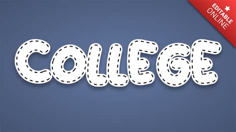College Dotted Text Effect Generator