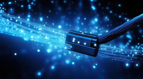 Premium Ai Image Optical Fiber Abstract Background Generative Ai