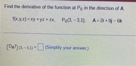 Solved Find The Derivative Of The Function At P In The Chegg