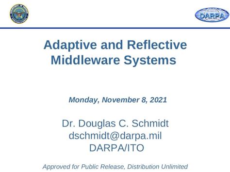 Ppt Dr Douglas C Schmidt Dschmidtdarpamil Darpaito Dokumentips