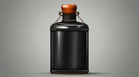 Premium Vector A Black Container With A Red Lid And A Black Lid