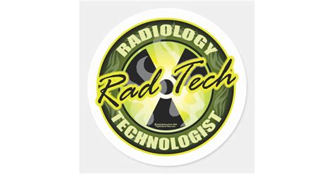 Rad Tech Classic Round Sticker Zazzle