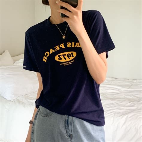 리얼코코 질좋은반팔티 비치비치 텐셀 라운드 반팔티셔츠 4 Color 여름썸머프린팅흠뻑쇼장마