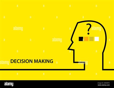 Simple Flat Vector Illustration Of Decision Making Symbol Stock Vector