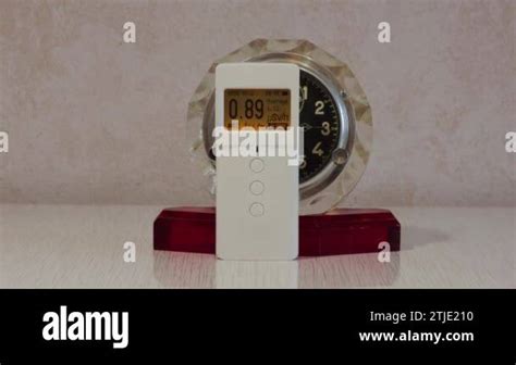 Measuring Radiation From Radioactive Old Clocks With A Dosimeter Radiometer Radium Isotope In