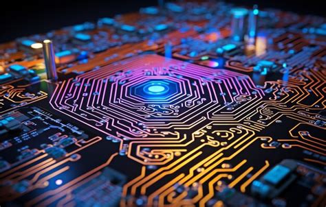 Premium Ai Image A Sparkly Blue Digital Fingerprint Illuminated On A Glitzy Pc Circuit Board