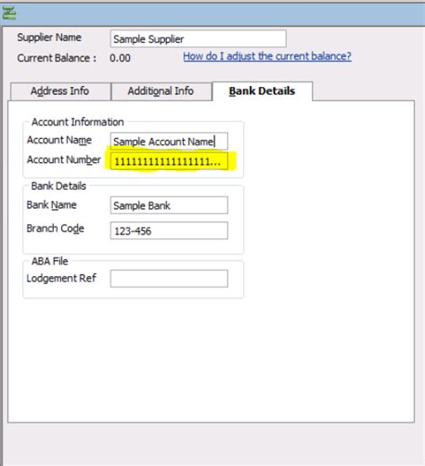 Entering A Digit Bank Account Number For A Supplier Reckon Community