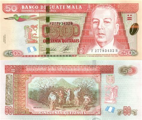 Guatemala 50 Quetzales 2012 Money Bill Money Design Bank Notes