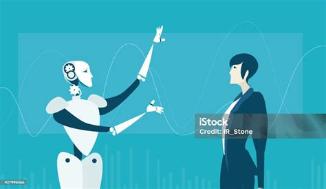 로봇은 인간을 식별입니다 미래의 비즈니스 현실 로봇 Vs 인간 개념에 대한 스톡 벡터 아트 및 기타 이미지 개념 경쟁 과학 Istock