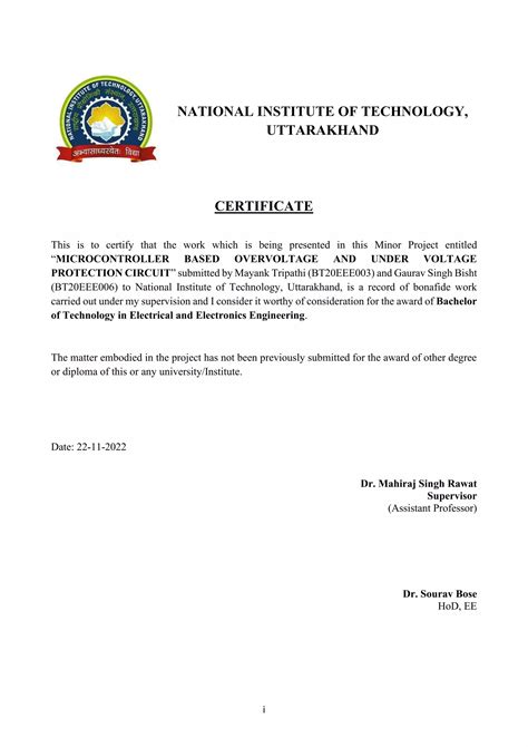 Microcontroller Based Over Voltage And Under Voltage Protection Circuit