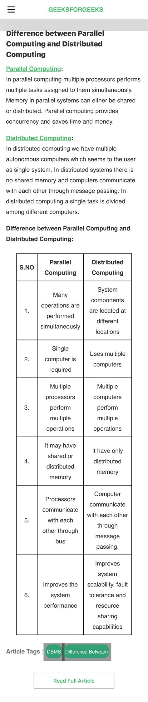 difference between parallel computing and distrib… difference between