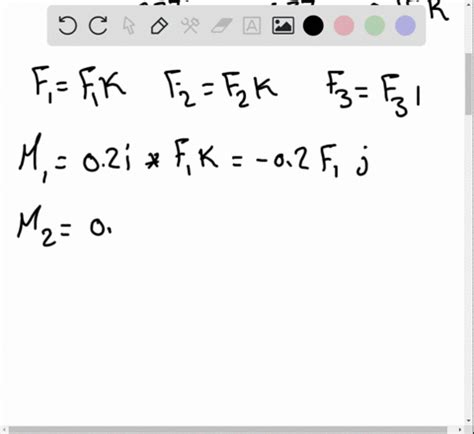 SOLVED Determine the required magnitude of 𝐅1 𝐅2 and 𝐅3 so that the resultant couple moment is
