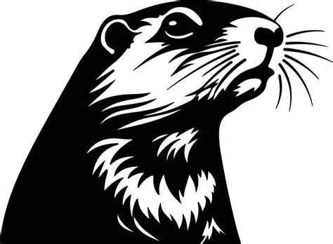 Cuddly Black Silhouette Of Gopher Head 54313461 Vector Art At Vecteezy
