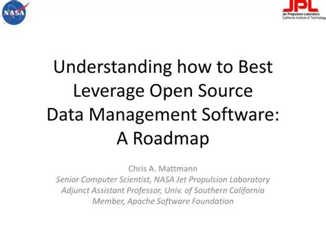 PPT Understanding How To Best Leverage Open Source Data Management Software A Roadmap