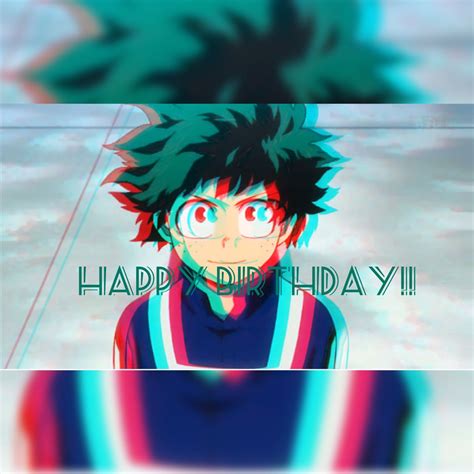 Happy Birthday Izuku Midoriya Birthday Poster Fictional Characters