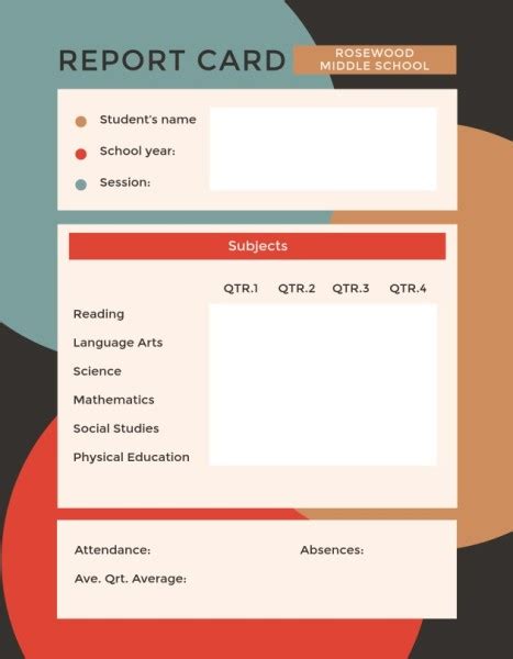 Free Online Report Card Templates Layouts Fotor Design Maker