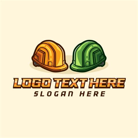Safety First Hard Hat Logo Essential Design For Construction