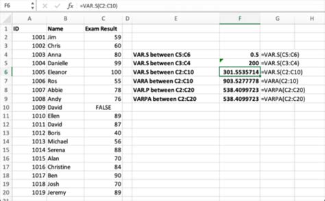Mastering Data Analysis How To Find Sample Variance In Excel Earn And Excel