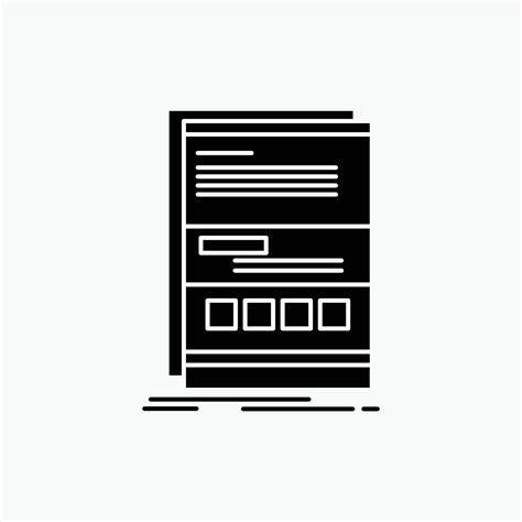 Browser Dynamic Internet Page Responsive Glyph Icon Vector Isolated Illustration 12934492