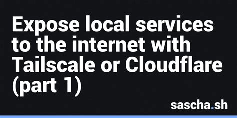 expose local services to the internet with tailscale or cloudflare