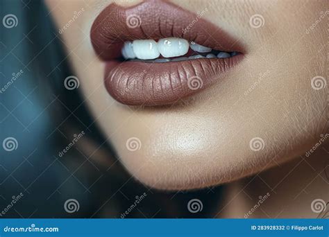 Seductive Lips Close Up Of A Sensual And Woman S Mouth Stock