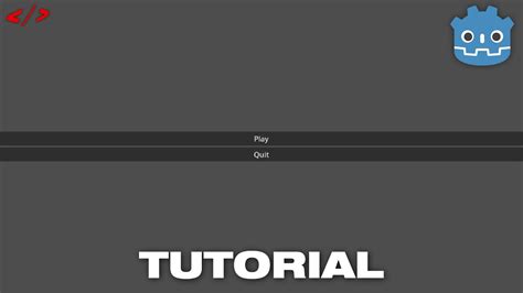 How To Make A Simple Main Menu Godot 4x Tutorial Youtube