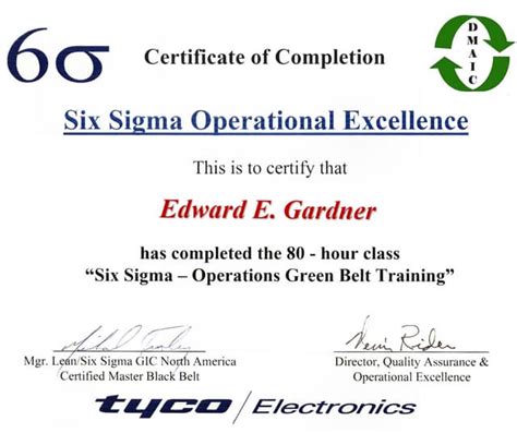 6 Sigma Cert Ppt