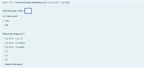 Solved Let F N N Be The Function Defined By F A X EN Chegg Com