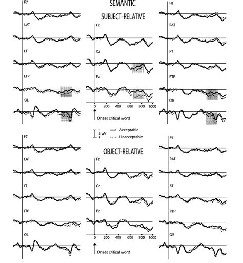 Experiment 1 Grand Erp Averages For The Semantic Condition For Sr And