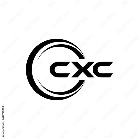 Cxc Letter Logo Design With White Background In Illustrator Vector