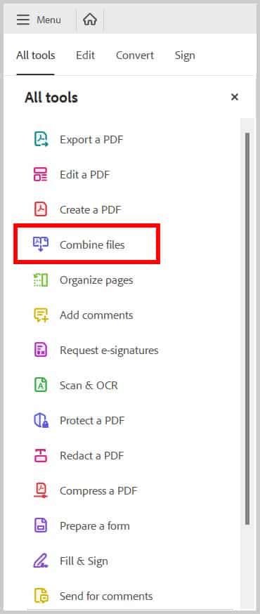 How To Combine Pdfs Into One In Adobe Acrobat Updated Interface