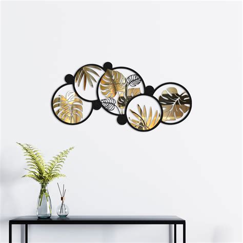 Flowers Metal Wall Decor Modern Plexiglass Mirror Art Etsy