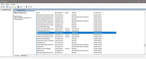 der dienst vmware nat service konnte nicht gestartet werden der